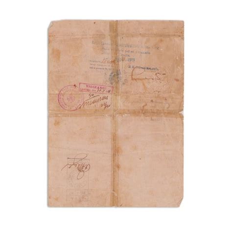 Patric Deleanu Pașaport 1 Aprilie 1919 Semnat De Căpitanul