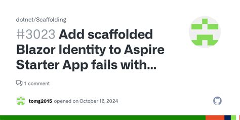 Add Scaffolded Blazor Identity To Aspire Starter App Fails With Value Cannot Be Null Or Empty
