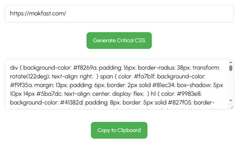 Free Critical Css Generator Tool Makfast