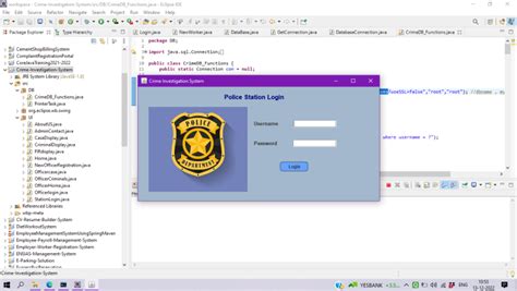 Crime Investigation System Project In Java With Source Code And Report