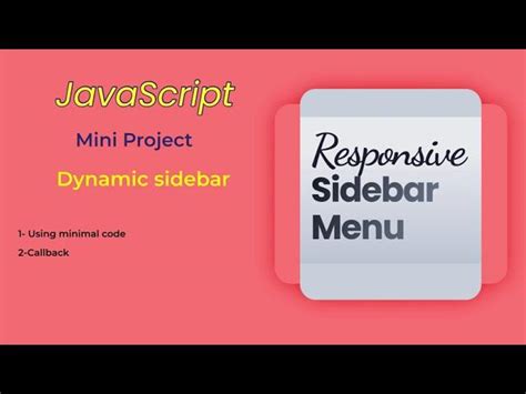 How To Create A Dynamic Sidebar With Javascript Naser Raoofi Posted