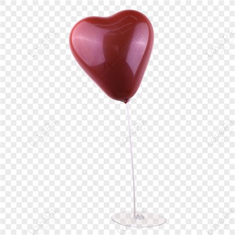 낭만적 인 진홍색 하트 모양의 풍선 하트 일러스트붉은색사랑 풍선 Png 일러스트 무료 다운로드 Lovepik