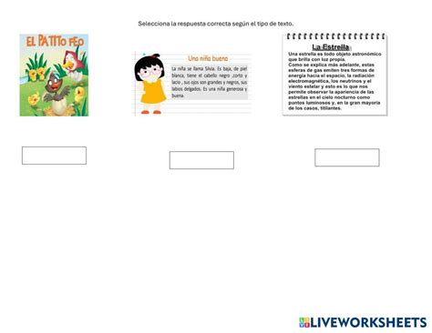 Tipos De Texto Free Interactive Worksheets 8064617