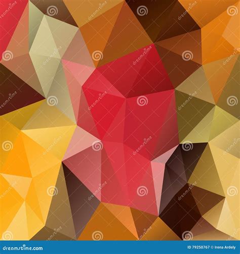 vector irregular polygon background with a triangular pattern in autumn