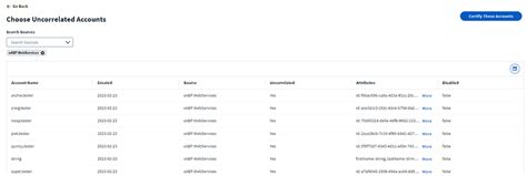How To Create A Search Query To Retrieve The Uncorrelated Accounts From