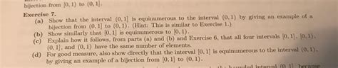 solved bijection from 0 1 to 0 1 exercise 7 a show