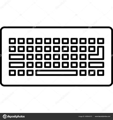 Computer Interface Keyboard Icon Outline Style Stock Vector By ©iconfinder 459044372
