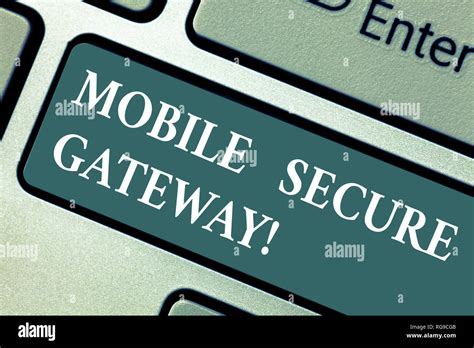 Conceptual Hand Writing Showing Mobile Secure Gateway Business Photo