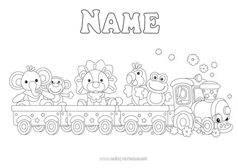 Coloring Page No2188 Elephant Lion Vehicles
