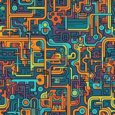 Premium Ai Image General Circuitry Pattern Illustration Repeating