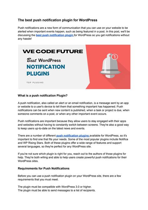 The Best Push Notification Plugin For Wordpress By Vansh Chauhan Issuu
