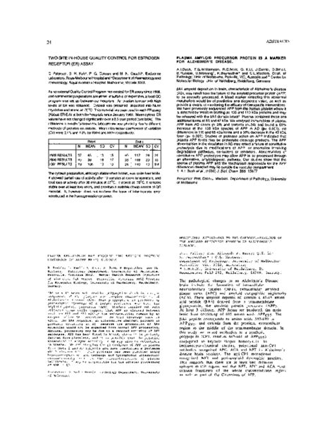 Pdf Two Site In House Quality Control For Estrogen Receptor Er Assay