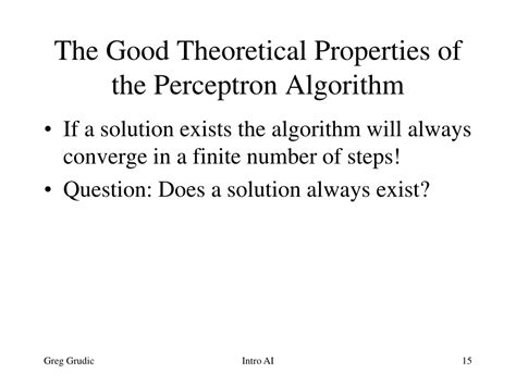Ppt Introduction To Artificial Intelligence Csci 3202 The Perceptron Algorithm Powerpoint
