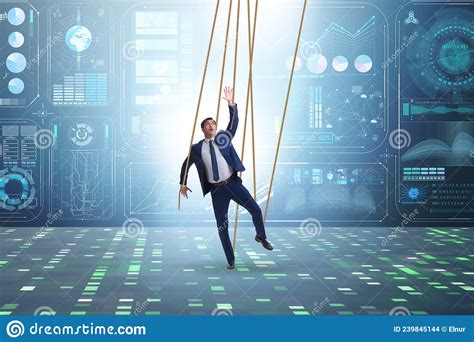 Businessman Puppet Being Manipulated By Ropes Stock Photo Image Of Manipulated Business