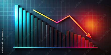 Negative Trends Chart Data Visualization Downward Graph Bad News