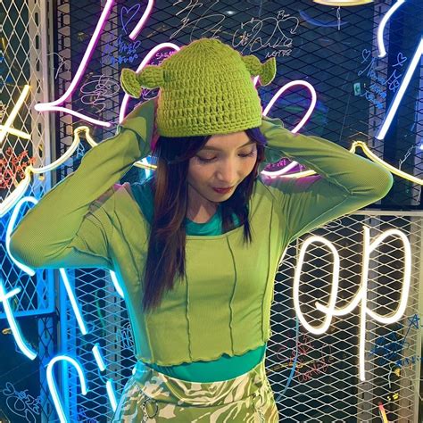 📸 画像：ほのか｜cancamモデル・ほのか、全身緑の「モンスターコーデを披露！