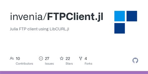 github invenia ftpclient jl julia ftp client using libcurl jl