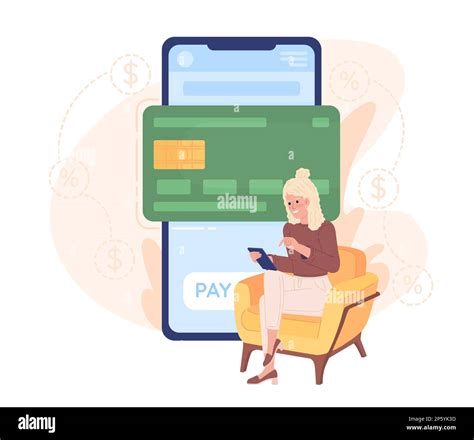 Online Banking Flat Concept Vector Spot Illustration Stock Vector Image