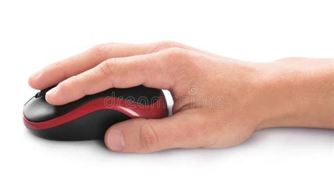 Man Using Computer Mouse On White Background Stock Image Image Of Isolated Data 130296257