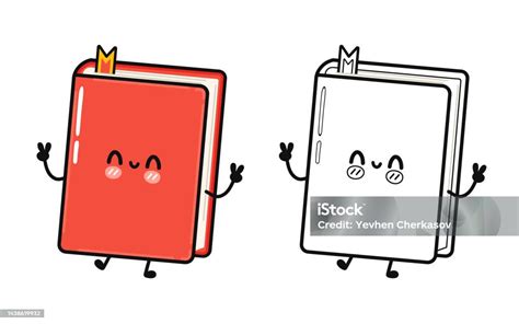 재미 있고 귀여운 행복한 책 캐릭터 번들 세트 벡터 손으로 그린 만화 Kawaii 캐릭터 그림 아이콘입니다 귀여운 책 색칠 공부 책에 대 한 개요 만화 그림 0명에 대한