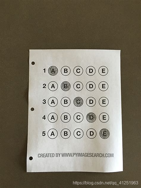Python Opencv 答题卡识别判卷python答题卡识别 Csdn博客