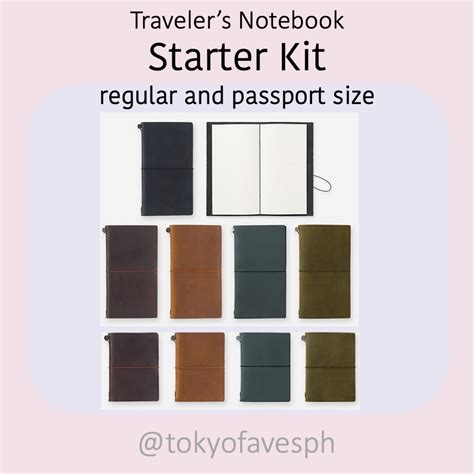 Travelers Notebook Starter Kit Travelers Factory Shopee Philippines