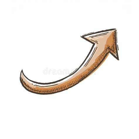Sketchy Upward Arrow Symbolizing Business Growth Financial Progress Increase Stock