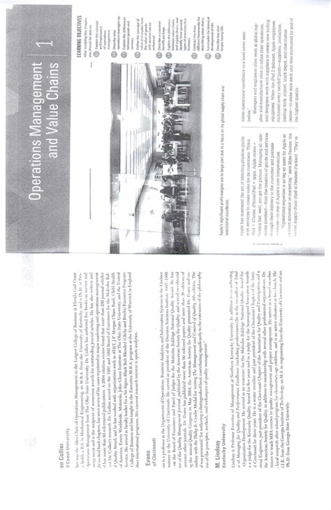 Operations Management Book Reference Chapter 1 2 Bachelor Of Science