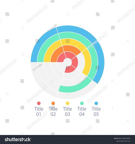 Concentric Circle Infographic Chart Design Template Stock Vector
