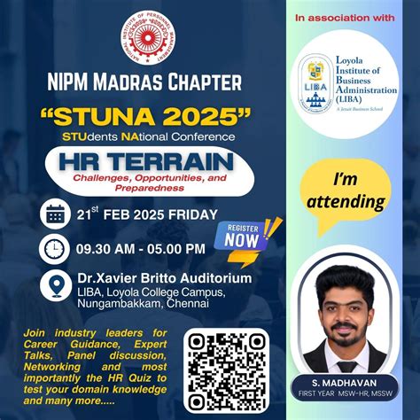 Madhavan Srinivasan On Linkedin Nipm Hr Stuna2025 Networking