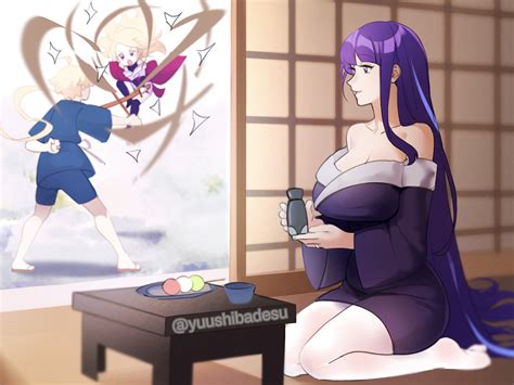 Raiden Shogun And Aether Genshin Impact Drawn By Yuushiba Danbooru