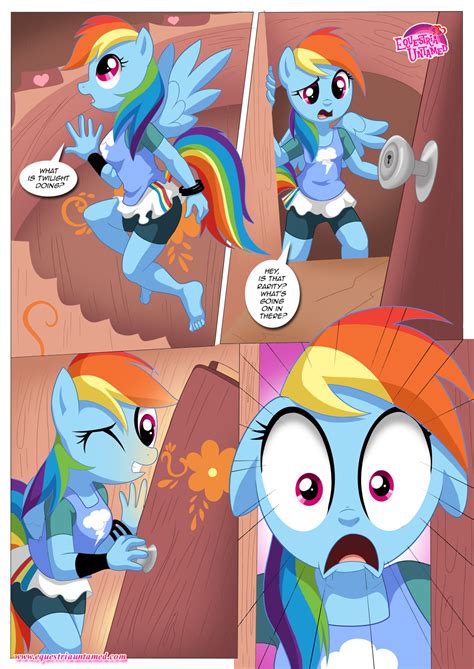 Rule 34 Bike Shorts Comic Door Door Knob Equine Flying Friendship Is