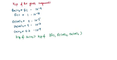Solved Consider These Compounds Baco3 Fes Feoh2 Znoh2 Complete