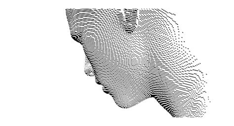 큐브에서 구성 추상 디지털 인간의 머리 비즈니스 프리젠 테이션 전단지 또는 포스터를위한 미니멀 한 디자인 기술 및 로봇 공학 개념 복셀 아트3d 벡터 일러스트레이션 인공