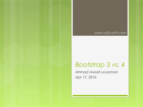 Bootstrap 3 Vs Bootstrap 4 Ppt
