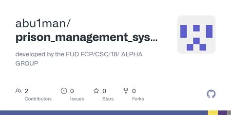 GitHub Abu Man Prison Management System Developed By The FUD FCP CSC ALPHA GROUP