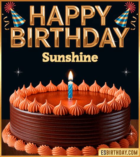 Happy Birthday Sunshine  🎂 Animated Images Wishes And Music 【27 S】