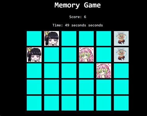 Add Demon Slayer Memory Game Issue Dhanushnehru Ultimate Web