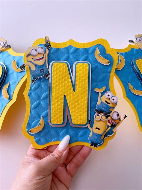 Minions One Banner Minions High Chair Banner Minions Party Minions