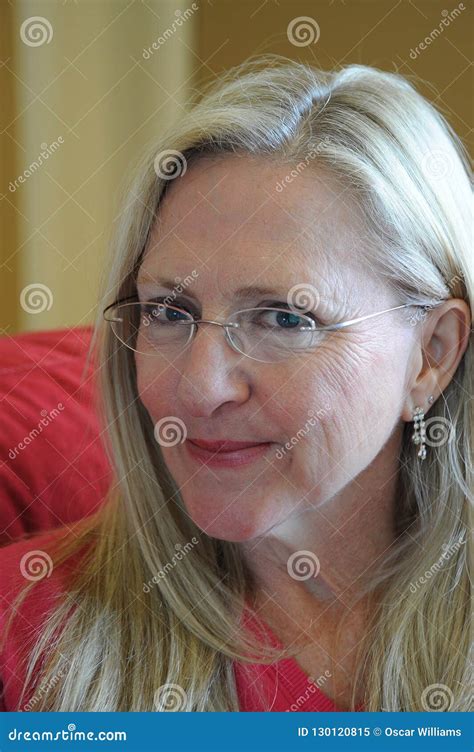 Mature Female Beauty Expressions Stock Image Image Of Casual Blond 130120815