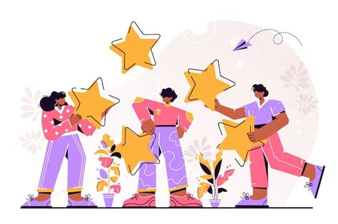 피드백 일러스트 프리미엄 벡터