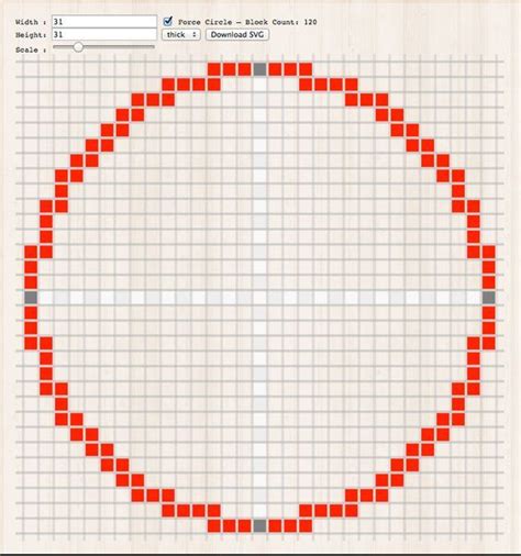 Minecraft Pixel Circle Oval Generator Minecraft Circles Pixel