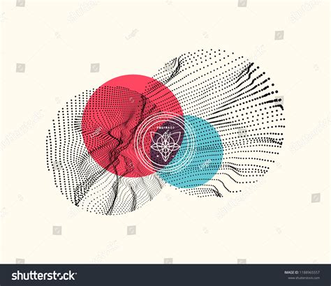 Trendy Abstract Background Array Dynamic Particles Stock Vector