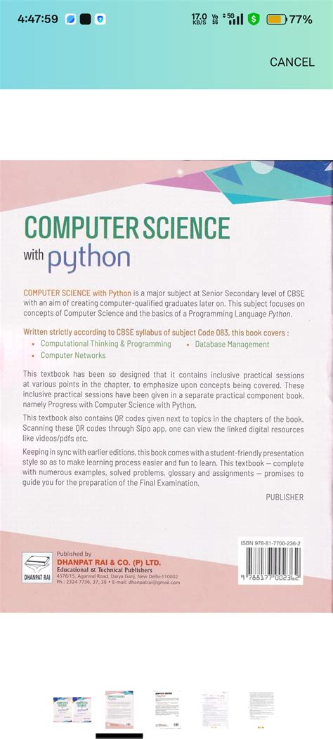 Buy Computer Science With Python Class 11 Preeti Arora Bookflow