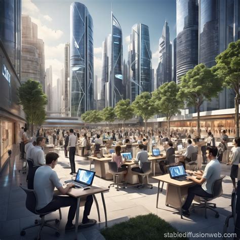 Future City With Technology Stable Diffusion Online