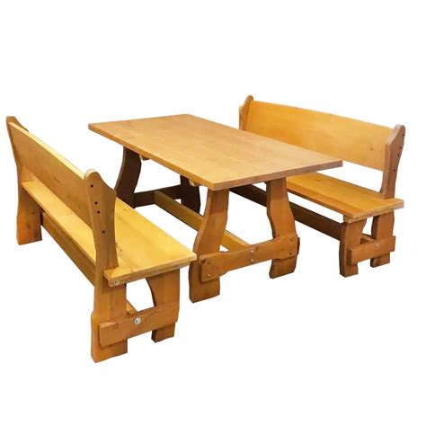 Комплект садових меблів з дерева Lnk Чикаго 195 см три лавки ДСК9 С1 фото відгуки