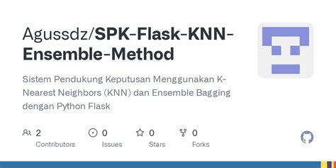Github Agussdzspk Flask Knn Ensemble Method Sistem Pendukung Keputusan Menggunakan K Nearest