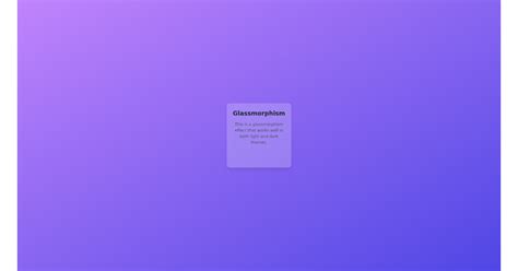 Glassmorphism Box Free React Tailwind Component