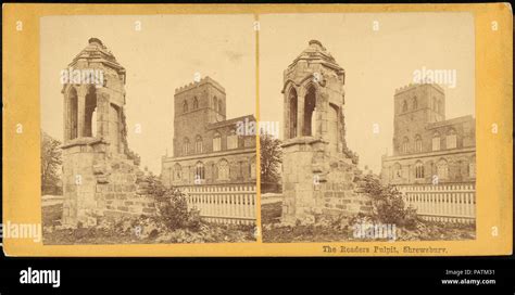 Group Of 3 Early Stereograph Views Of British Church And Monastery
