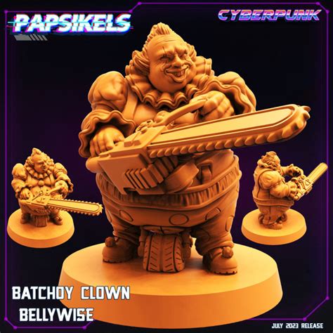3d Printable Batchoy Clown Bellywise By Papsikels Miniatures